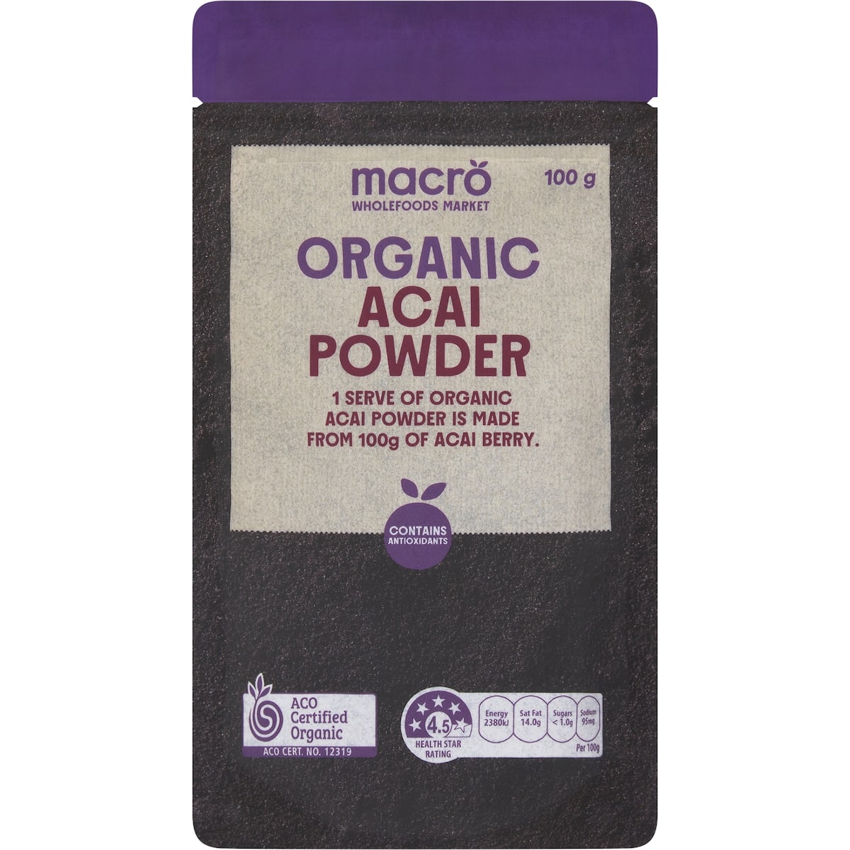 Macro Organic Acai Powder 100g | bunch