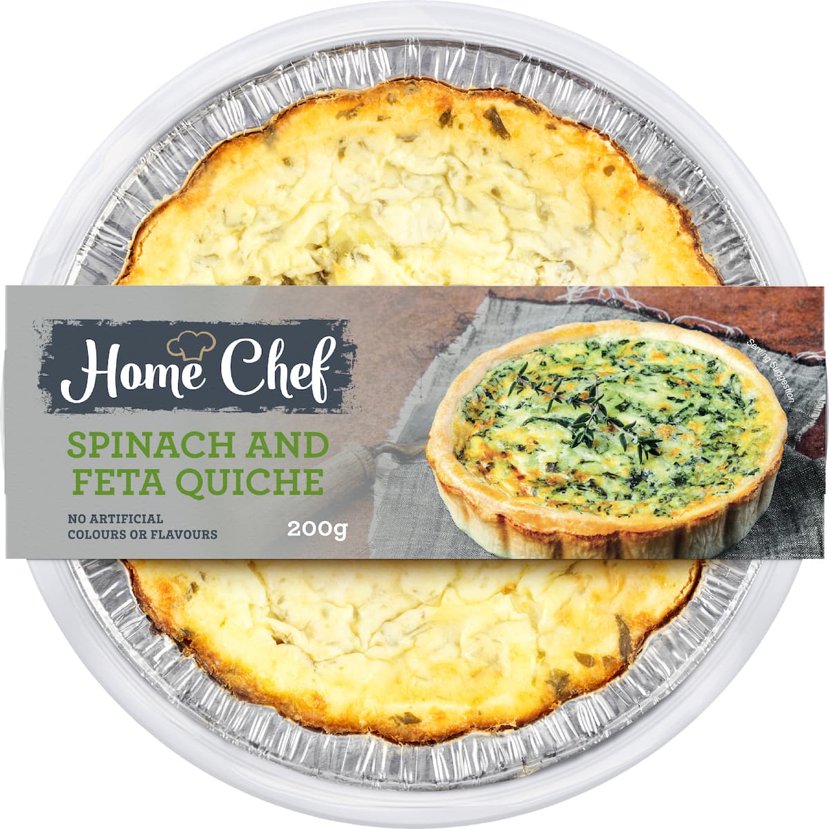 Home Chef Spinach and Feta Quiche 200g | bunch