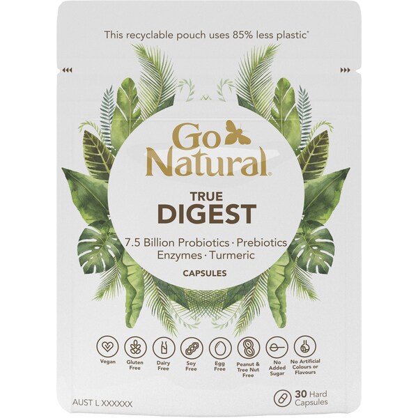 Go Natural True Digest Capsules Capsules 30 Pack | Woolworths