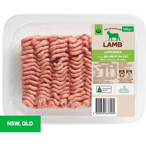 Woolworths Lamb Mince 500g | bunch