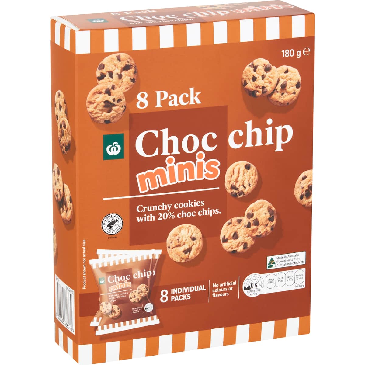 Woolworths Choc Chip Minis 8pk 180g | bunch