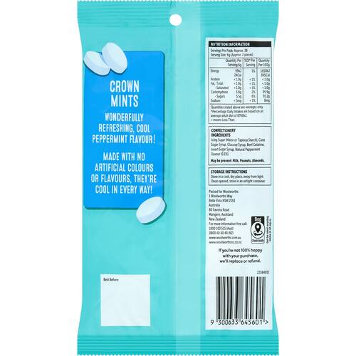 Woolworths Crown Mints 225g | bunch