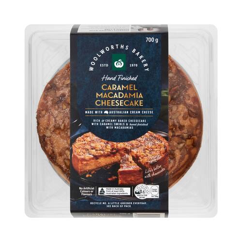 Woolworths Caramel Macadamia Cheesecake 700g | bunch