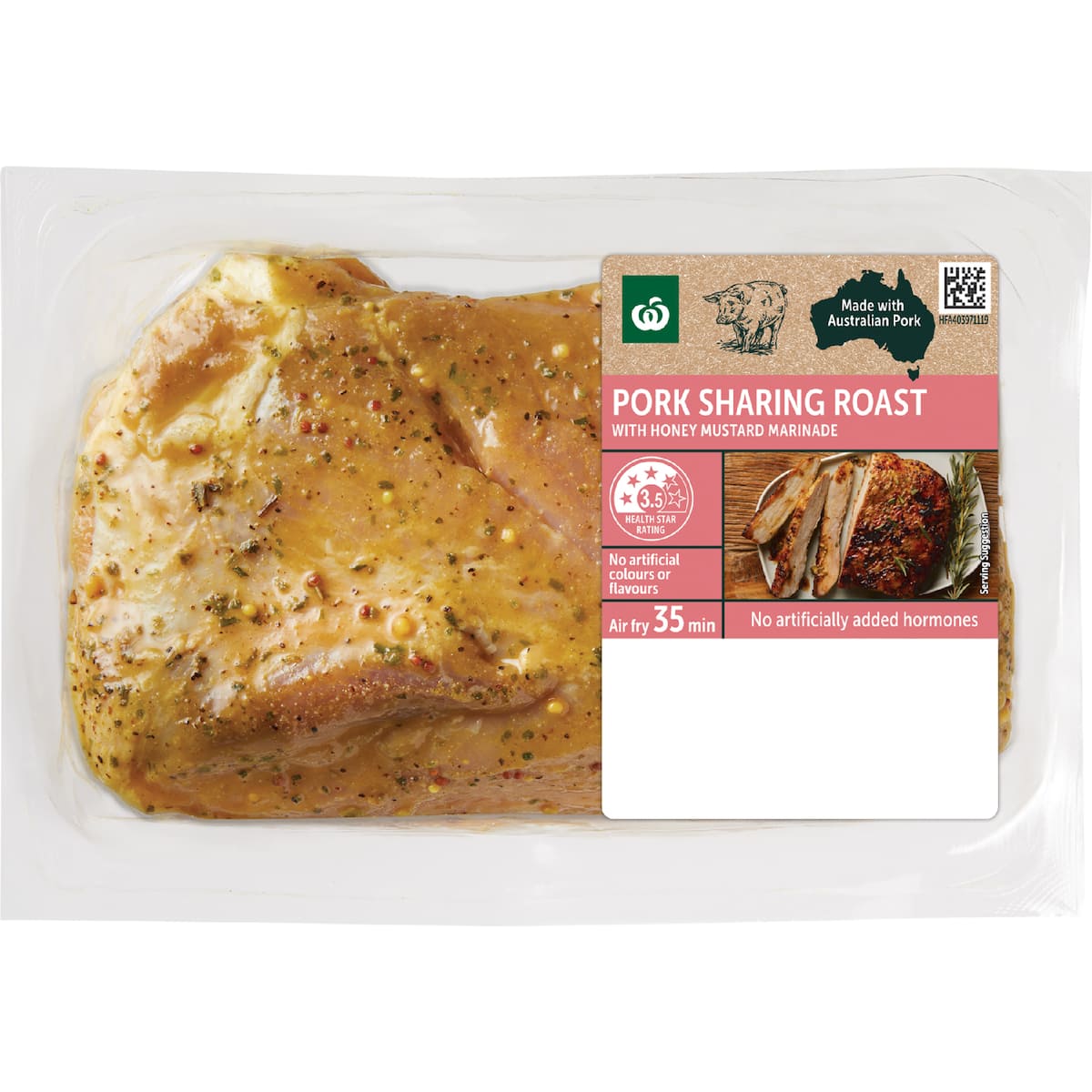 Woolworths Pork Sharing Roast Honey Mustard Marinade 350g - 850g | bunch
