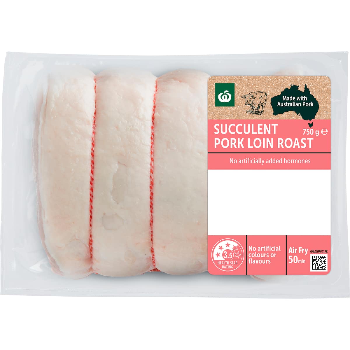Woolworths Succulent Pork Loin Roast 750g | bunch