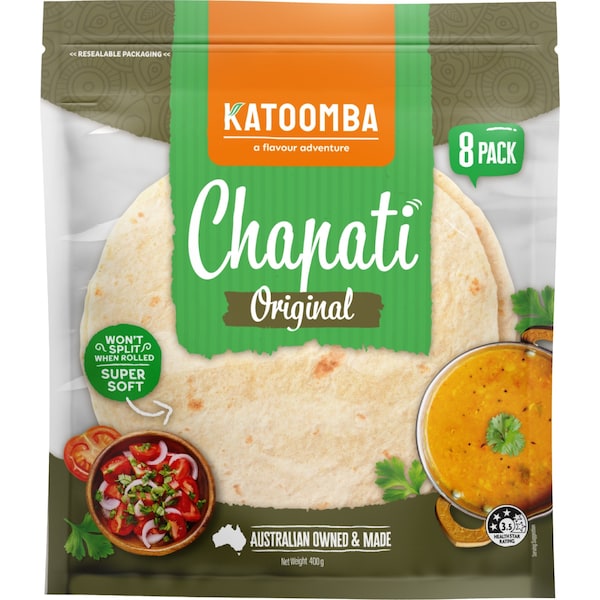Katoomba Chapati Original 8 pack 8 pack | Woolworths