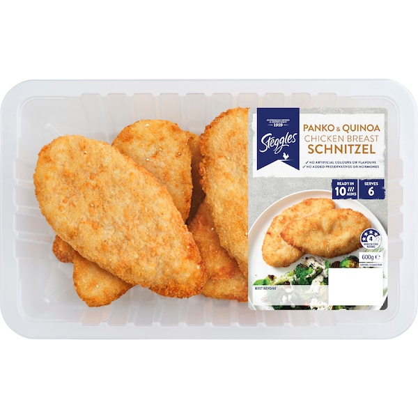 Steggles Chicken Breast Schnitzel Panko & Quinoa 600g | Woolworths
