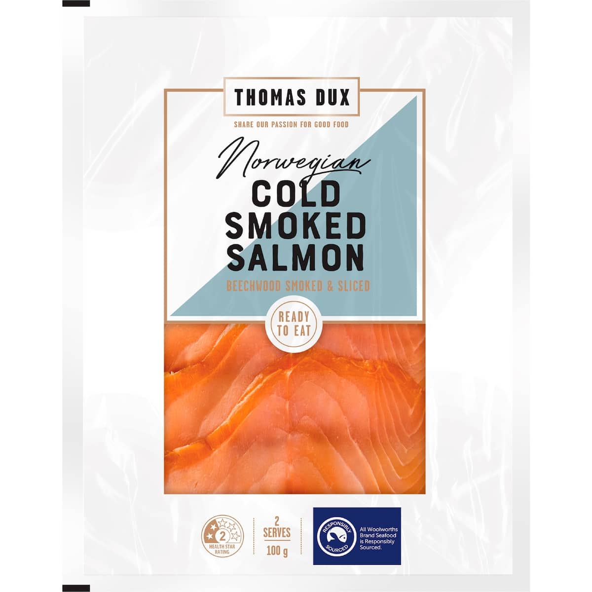 Thomas Dux Norwegian Cold Smoked Salmon Slices 100g | bunch