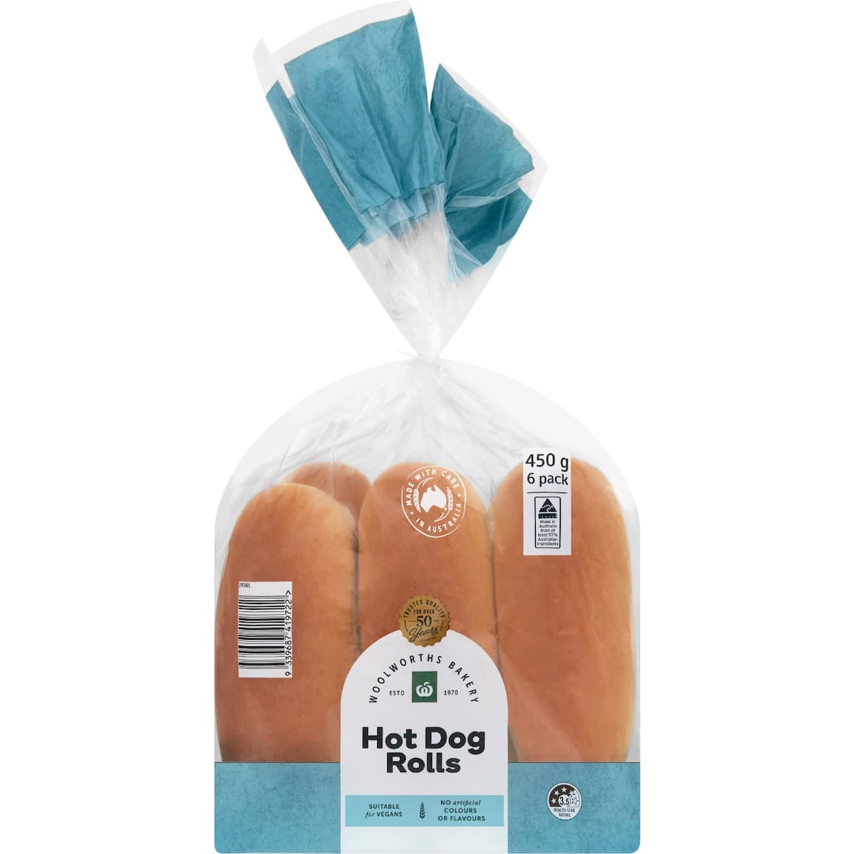 Woolworths Hotdog Rolls 6 pack | bunch
