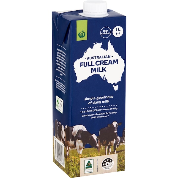 Woolworths Australian Full Cream Milk 1L | Woolworths