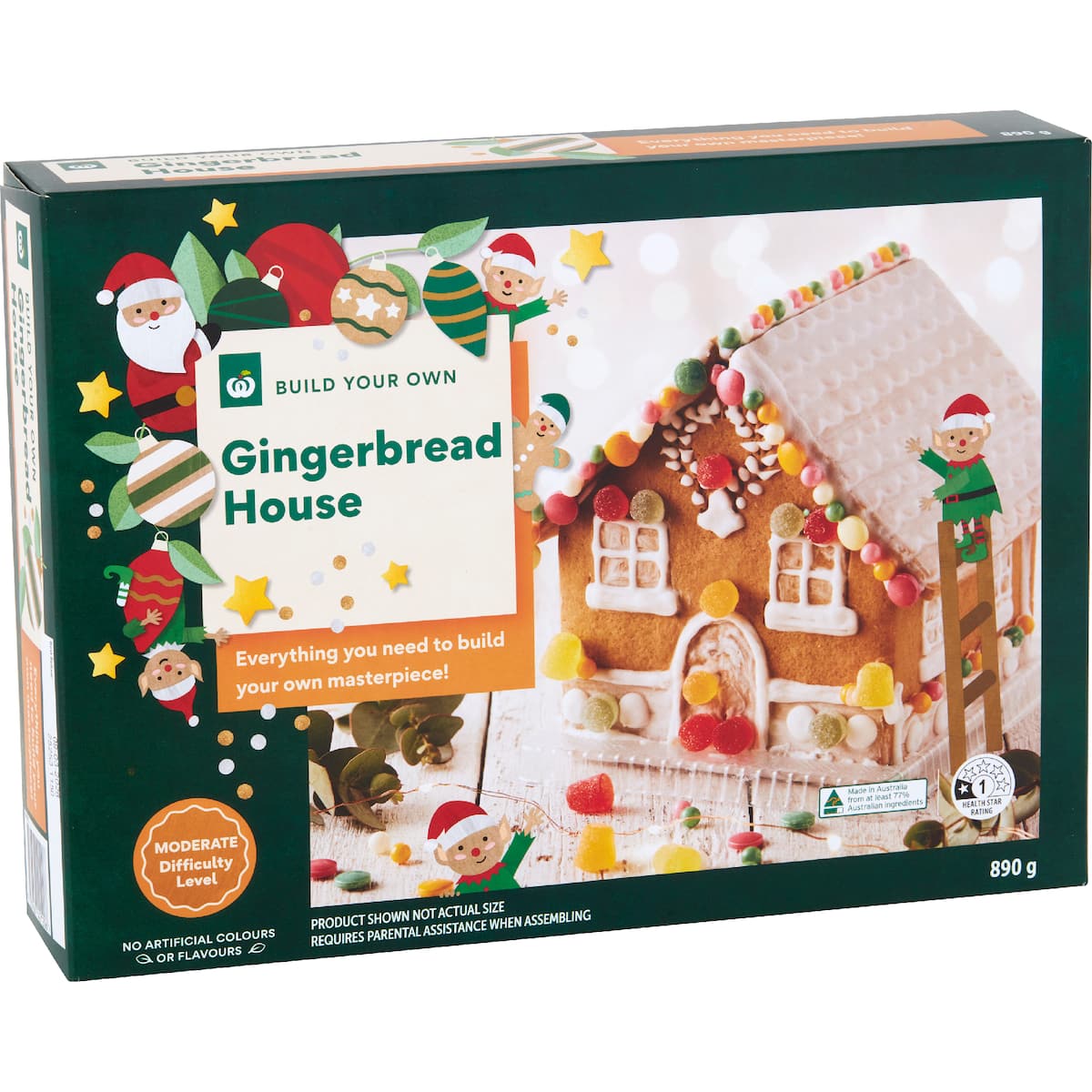 Woolworths Gingerbread House Kit 890g | bunch
