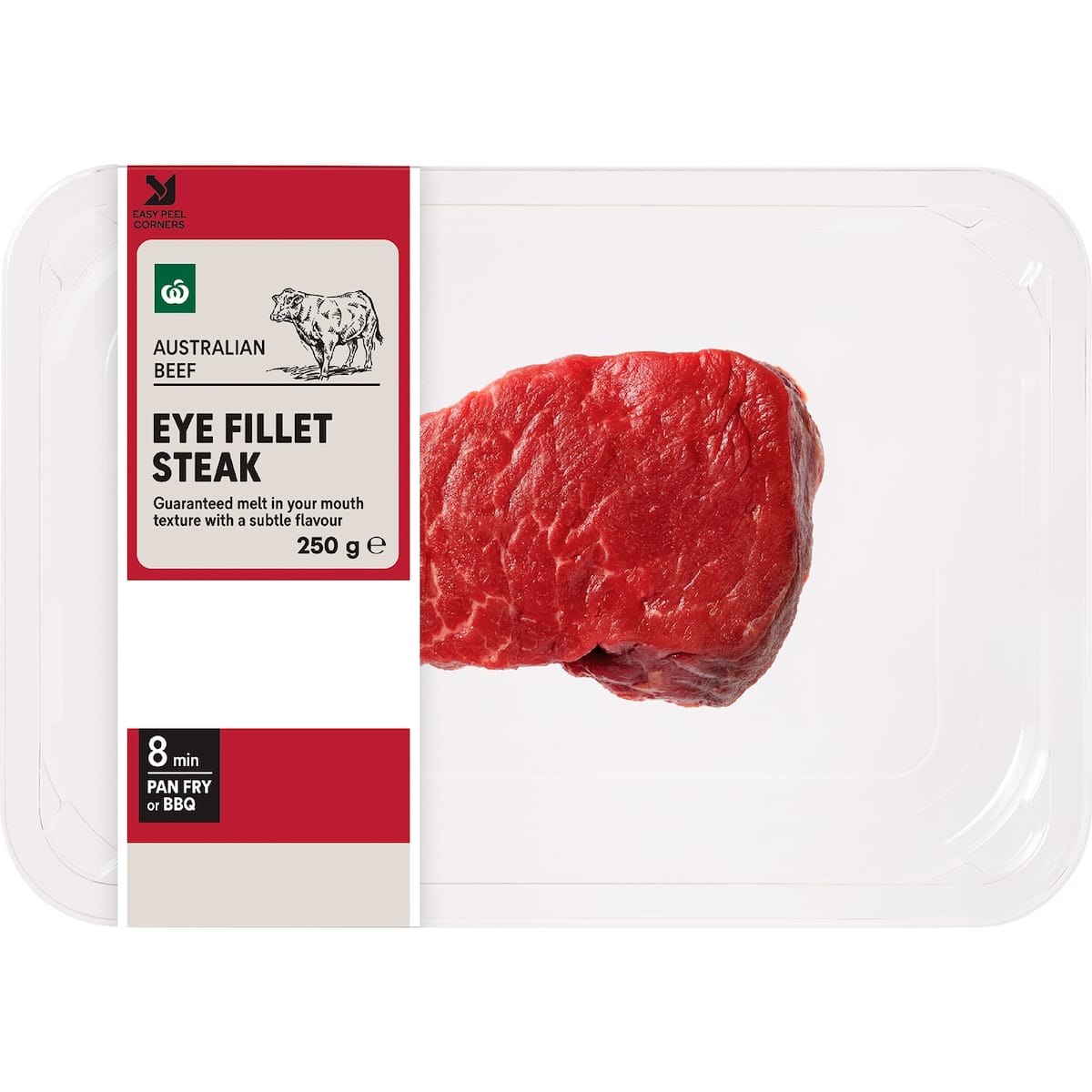 Woolworths Australian Beef Eye Fillet Steak 250g | bunch