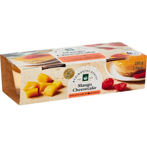 Woolworths Mango Cheesecake 2 pack | bunch
