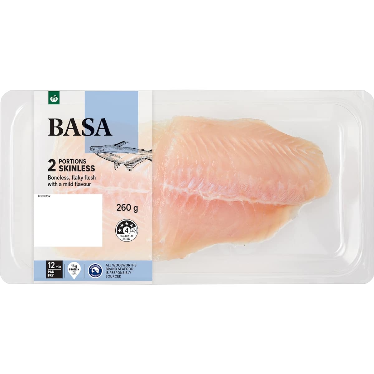 Woolworths Basa Portions 260g | bunch