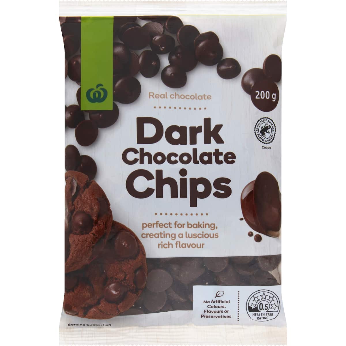 Woolworths Dark Chocolate Chips 200g | bunch