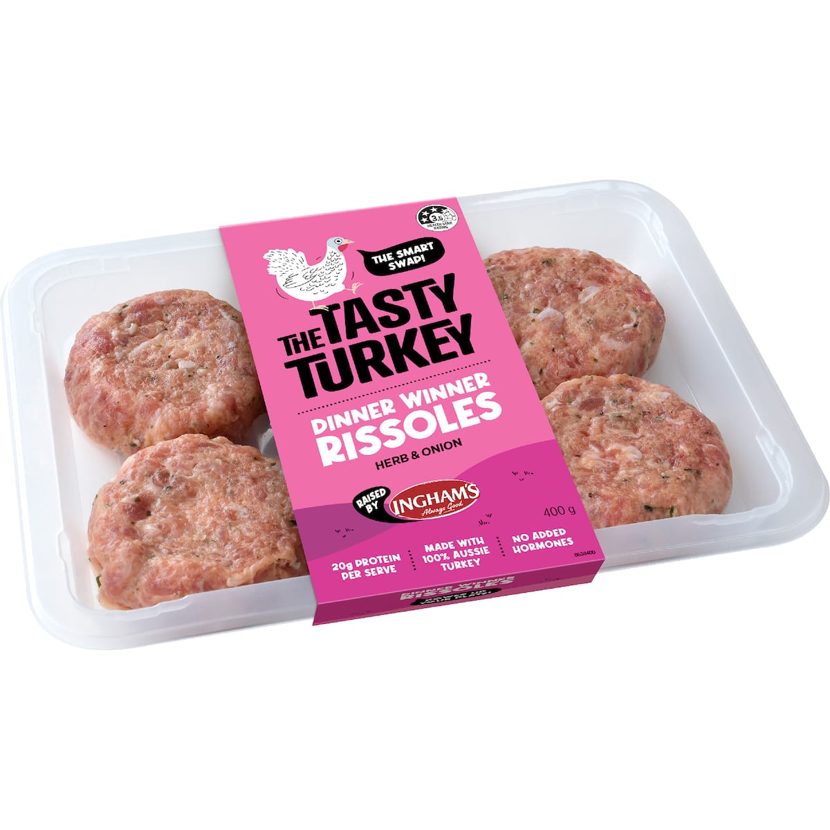 Ingham's Turkey Rissoles Herb & Onion 400g | bunch