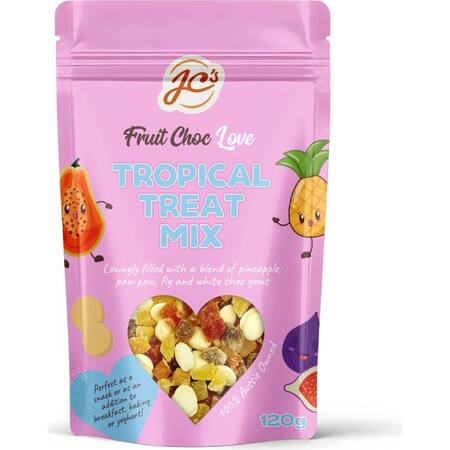 Get JC's Fruit Choc Tropical Treat Mix 120g delivered to your doorsteps ...