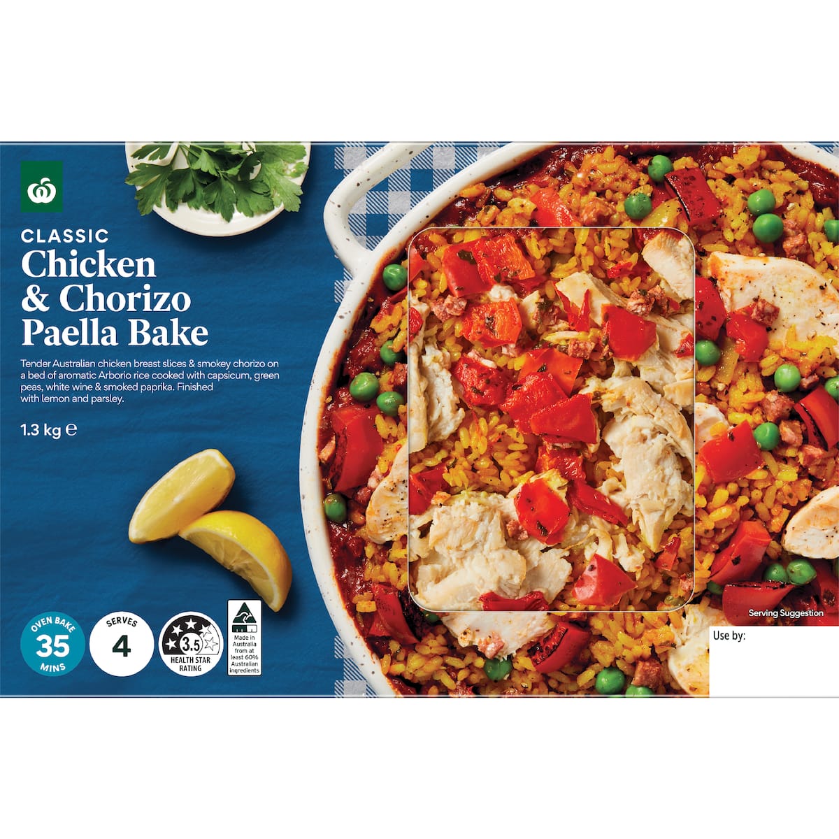 Woolworths Chicken & Chorizo Paella Bake 1.3kg | bunch