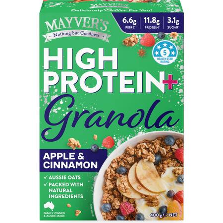 Get Mayver's High Protein Granola Apple & Cinnamon 400g delivered to ...