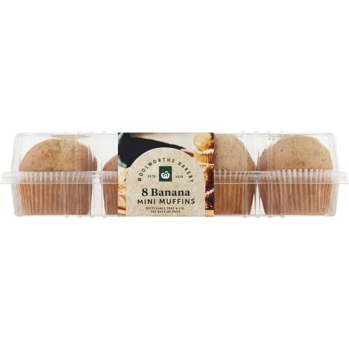 Woolworths Mini Banana Muffin 8 Pack | bunch