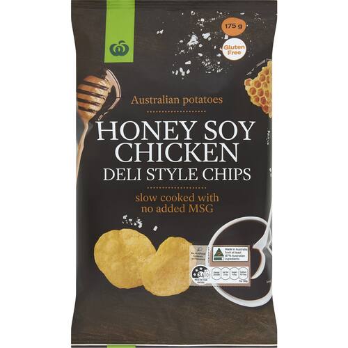 Woolworths Honey Soy Chicken Deli Style Chips 175g | bunch