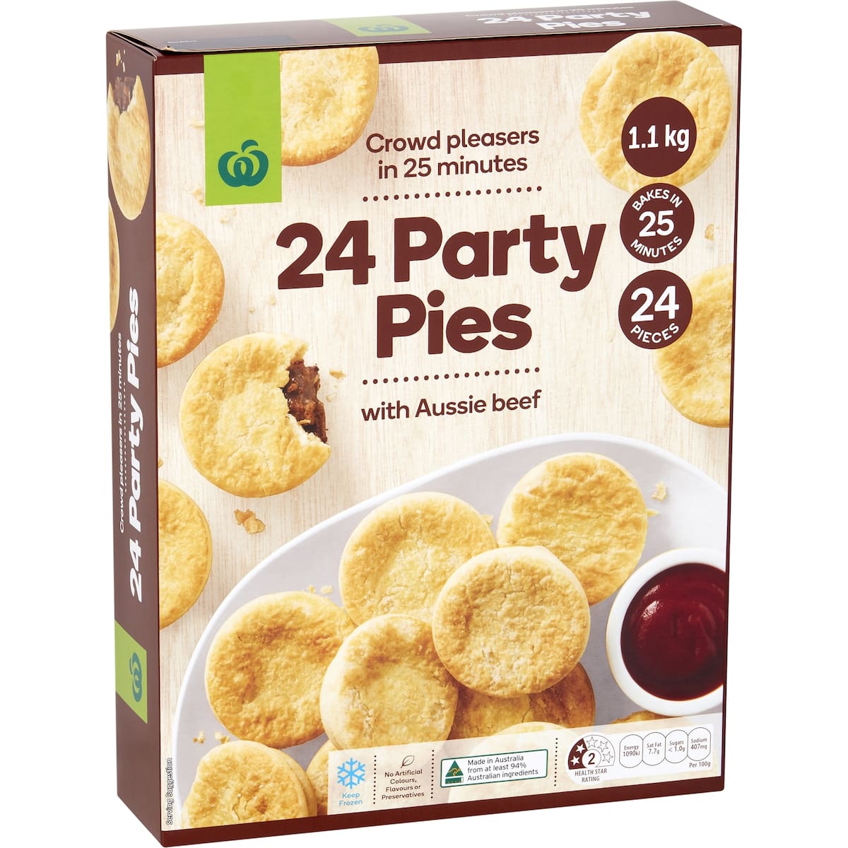 Woolworths Party Pies 24 Pack | bunch