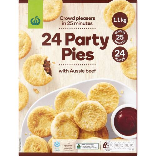 Woolworths Party Pies 24 Pack | bunch