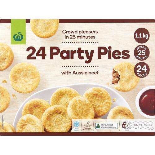 Woolworths Party Pies 24 Pack | bunch