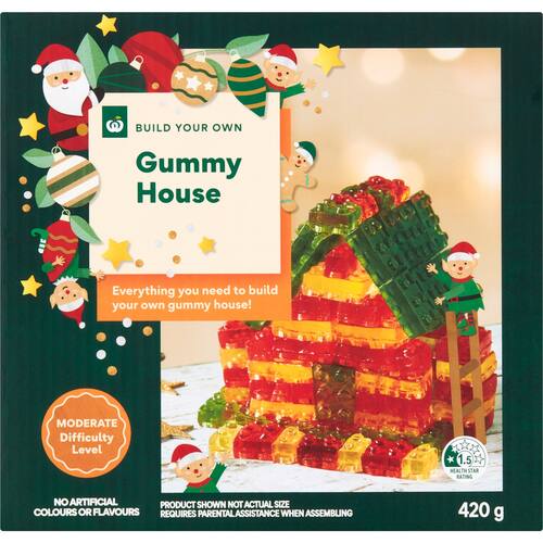 Woolworths Christmas 3d Gummy Block House 420g | bunch