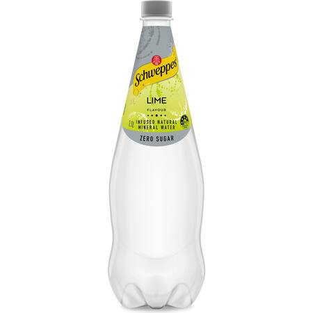 Get Schweppes Zero Sugar Lime Infused Mineral Water Bottle 1.1l ...