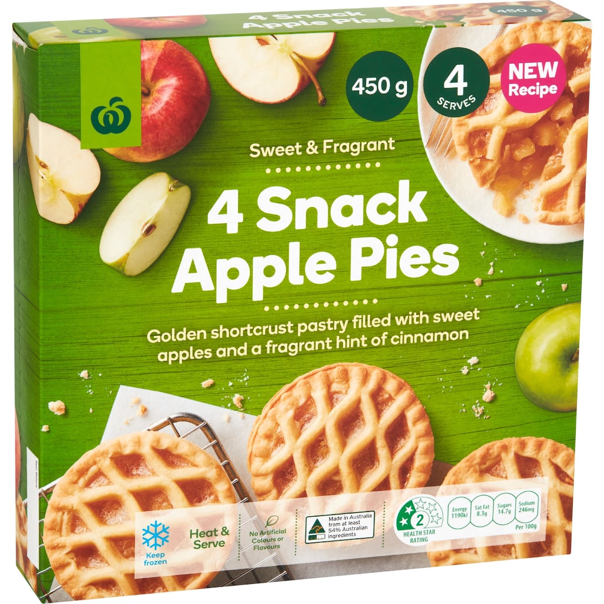 Woolworths Snack Apple Pies 4 pack | bunch