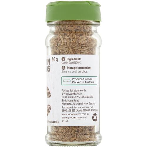Woolworths Whole Cumin Seeds 36g | bunch