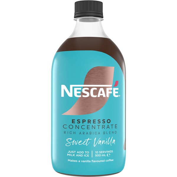 Nescafe Espresso Concentrate Sweet Vanilla Liquid Coffee 500ml | Woolworths
