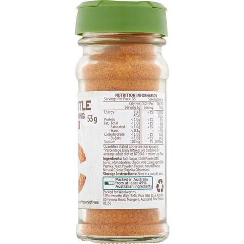 Woolworths Chipotle Seasoning 53g | bunch