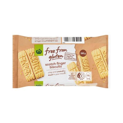 Woolworths Free From Gluten Scotch Finger Biscuits 160g | bunch