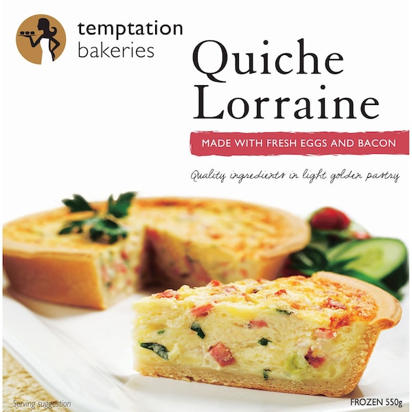 Temptation Bakeries Quiche Lorraine 550g | Woolworths