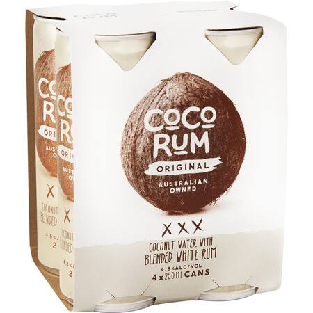 Get Coco Rum & Coconut Water Original Cans 250mL x 4 pack delivered to ...