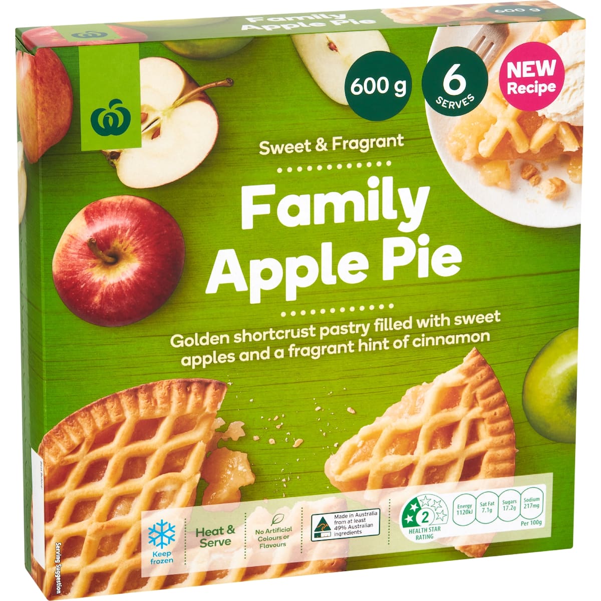 Woolworths Family Apple Pie 600g | bunch