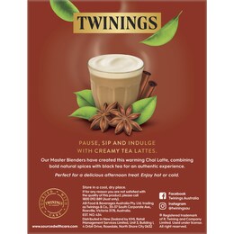 Twinings Chai Latte Sachets 10 Pack | Woolworths