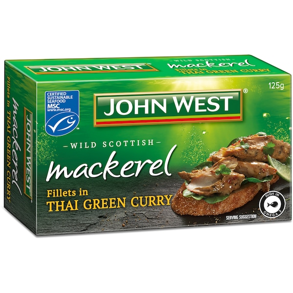 John West Mackerel Fillets Thai Green Curry 125g | Woolworths