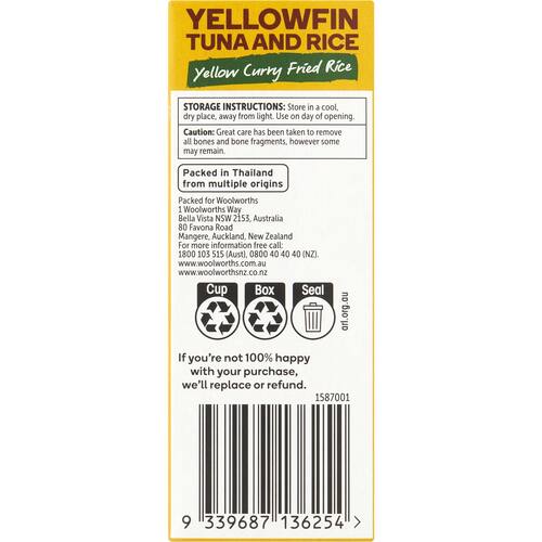 Woolworths Yellowfin Tuna and Rice Yellow Curry Fried Rice 190g | bunch