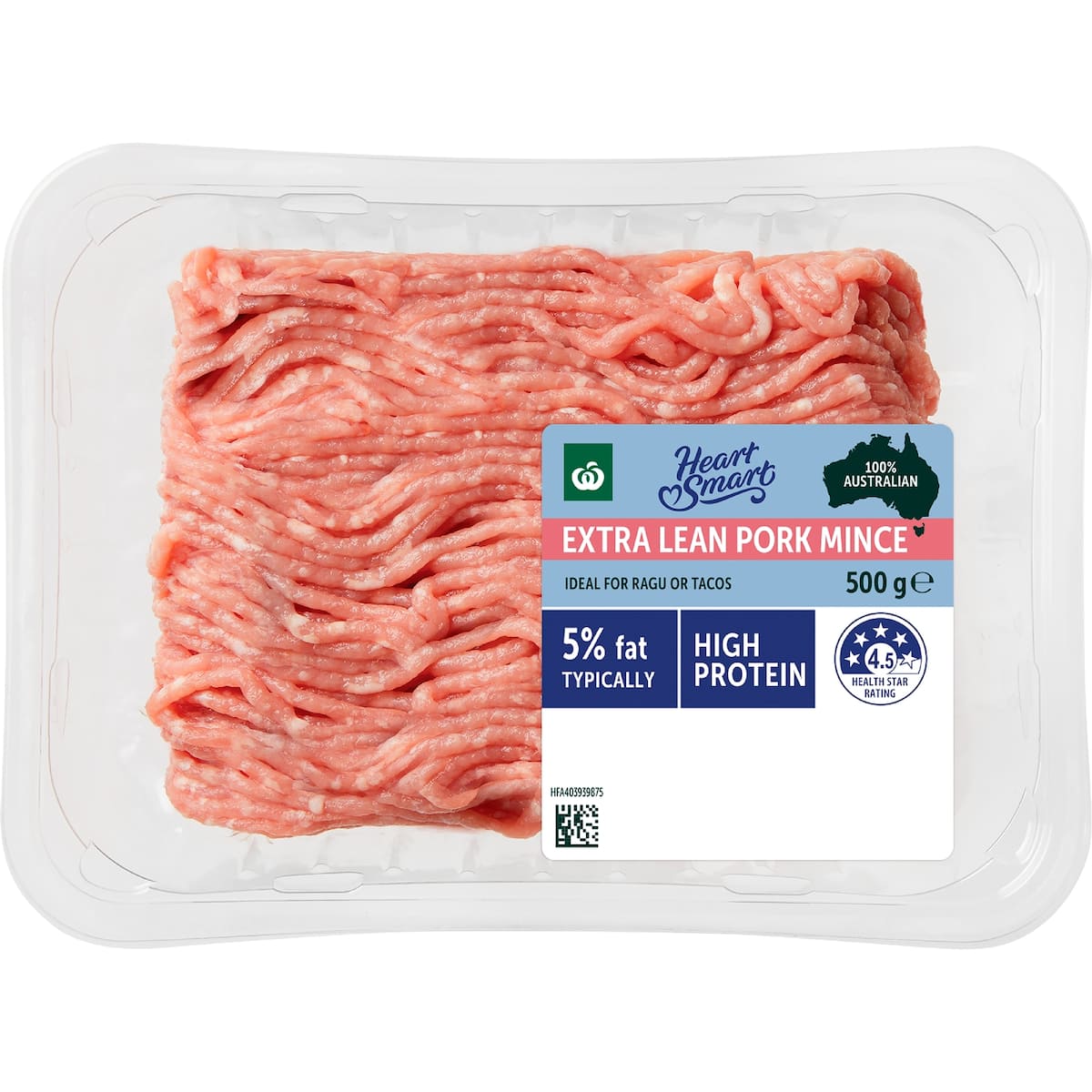 Woolworths Heart Smart Extra Lean Pork Mince 500g | bunch