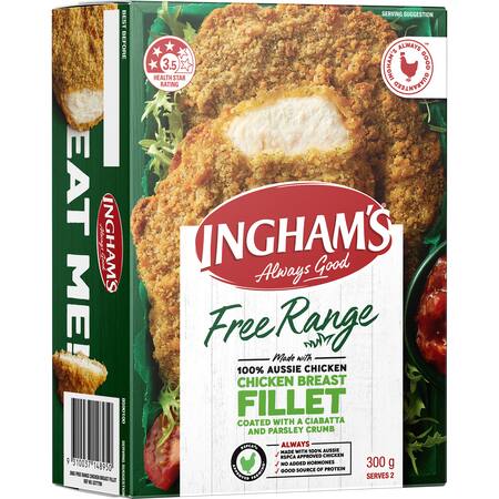 Get Ingham's Free Range Chicken Breast Ciabatta Parsley Crumb Frozen ...