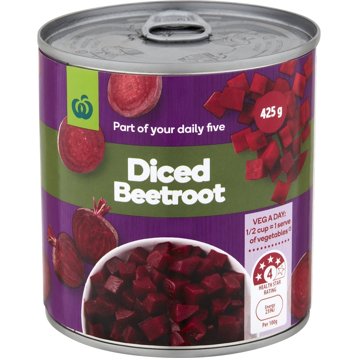 Woolworths Canned Diced Beetroot 425g | bunch