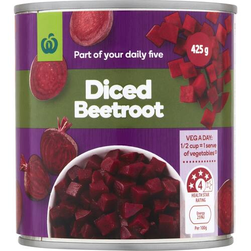 Woolworths Canned Diced Beetroot 425g | bunch