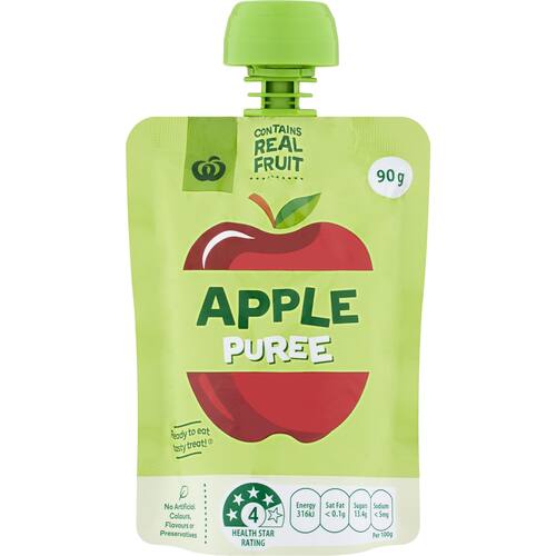 Woolworths Apple Puree In Pouch 90g | bunch
