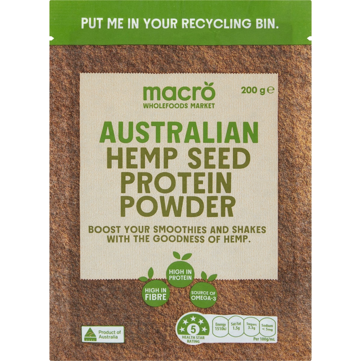 Macro Hemp Seed Protein Powder 200g | bunch