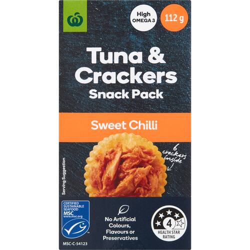 Woolworths Tuna Sweet Chilli With Crackers 112g | bunch