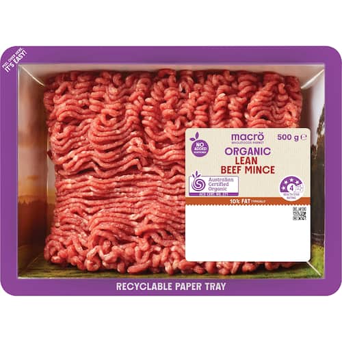 Macro Organic Lean Beef Mince 500g | bunch