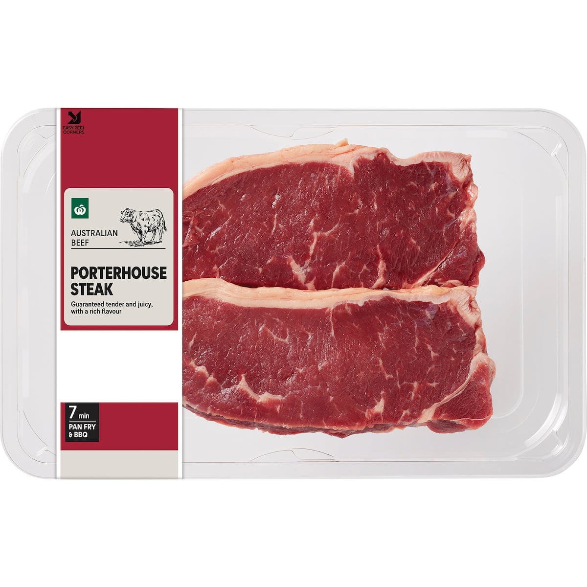 Woolworths Beef Porterhouse Steak Medium 320g - 800g | bunch